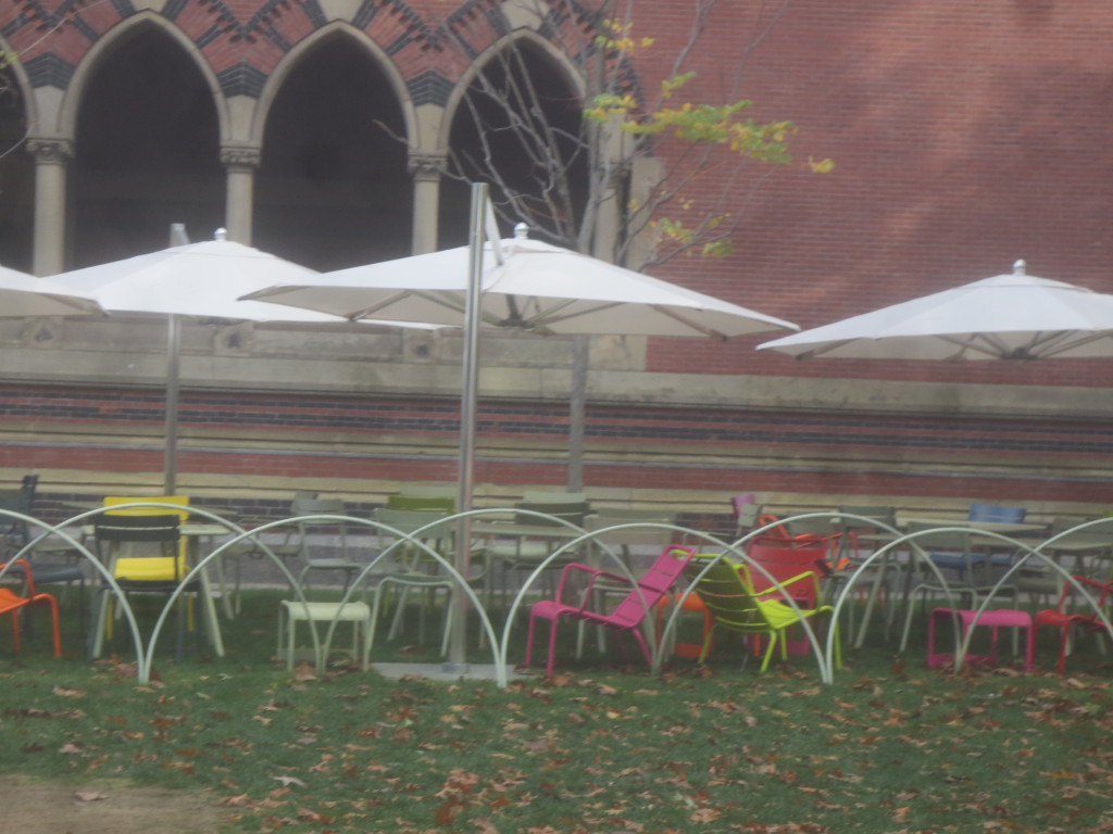 Movable chairs as public seating - West Side Action